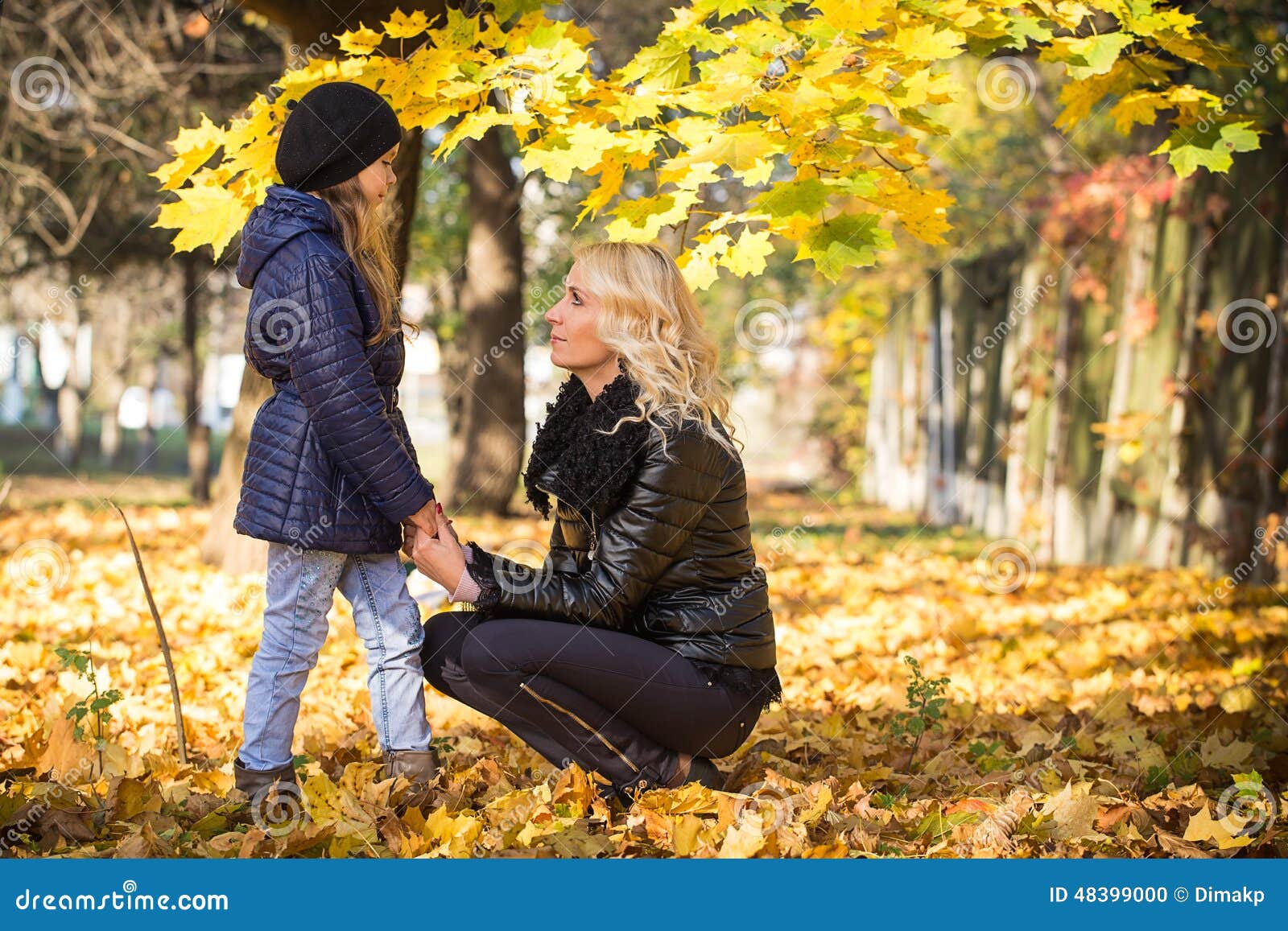 Mom and Daughter in the Park Stock Photo - Image of happiness ...