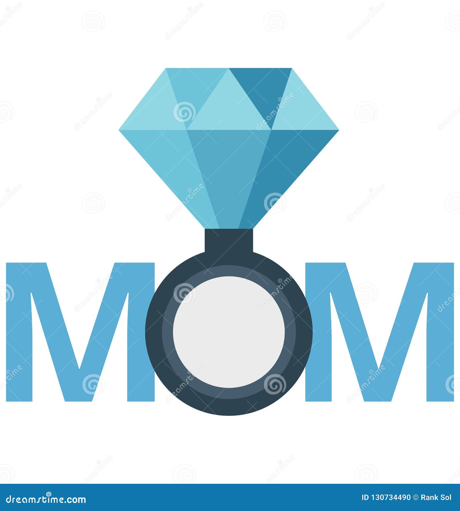 Mom, Diamond that Can Be Easily Edited in Any Size or Modified. Stock ...