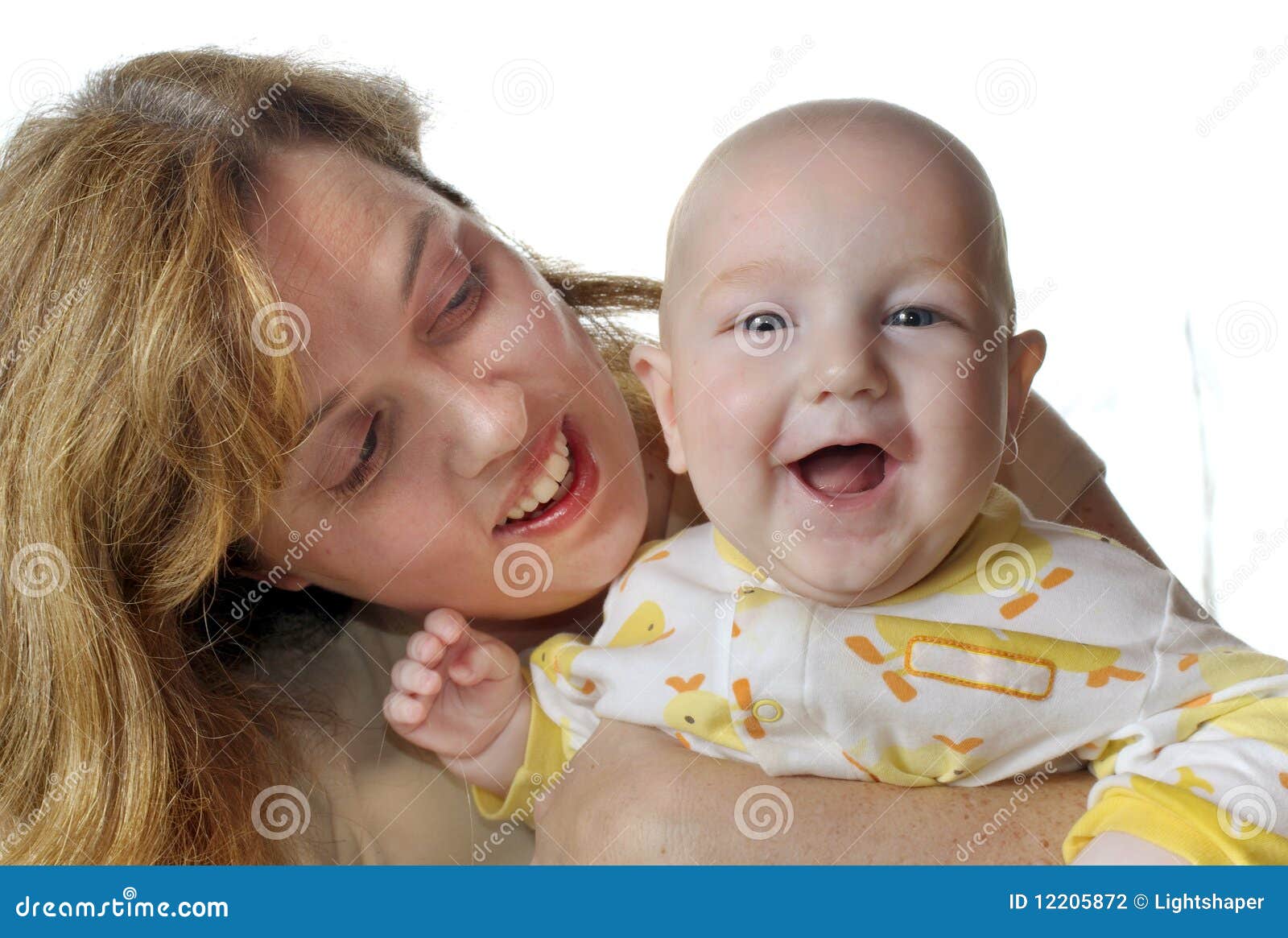 Mom and happy baby stock photo. Image of smile, mamma - 12205872