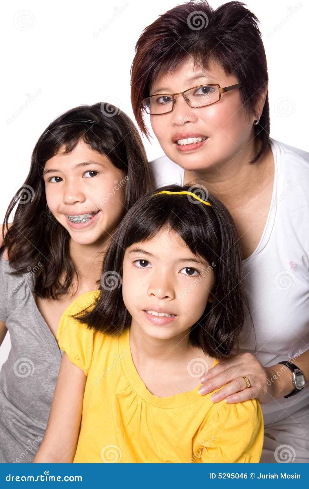 Mom with Her Two Beautiful Daughters Stock Photo - Image of chinese ...