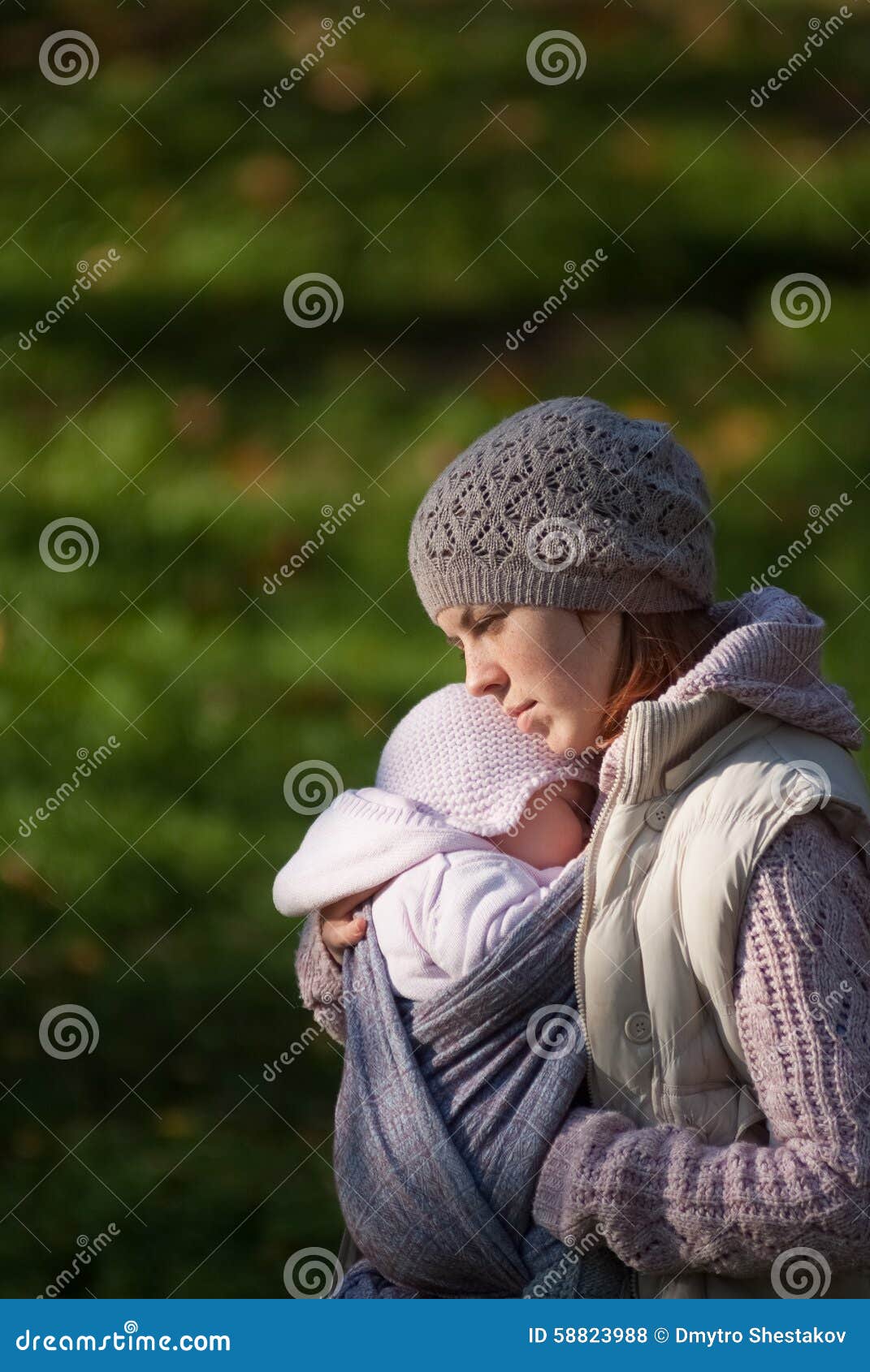 Mom hugging baby outdoors stock photo. Image of caucasian - 58823988