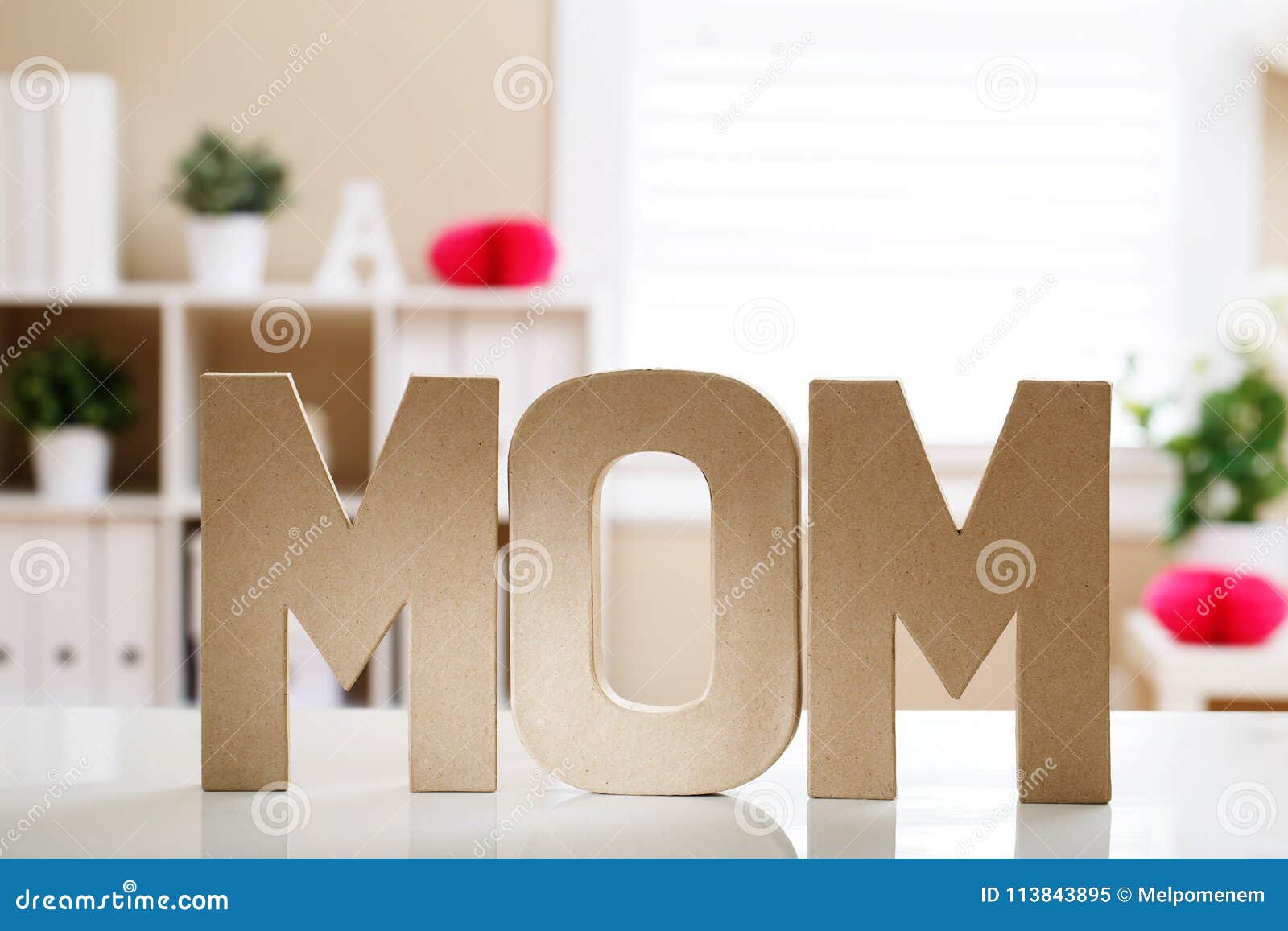 Mom Letter Blocks in a Room Stock Image - Image of house, handmade ...