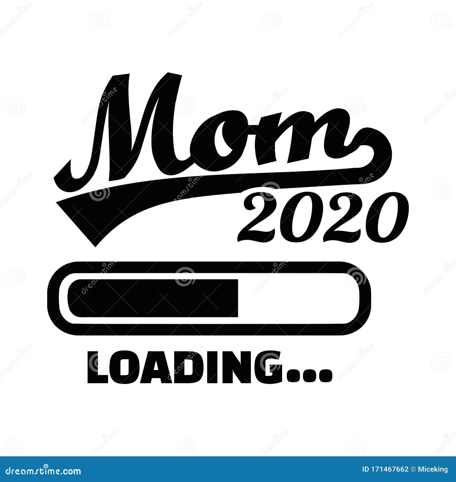 Mom loading bar 2020 stock vector. Illustration of load - 171467662