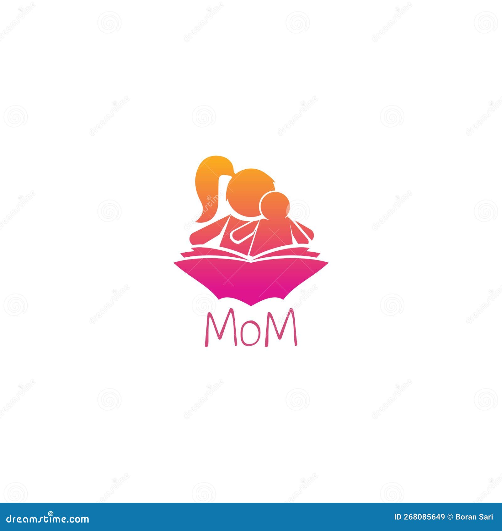 Mom Logo M Brand, Symbol, Design, Graphic, Minimalist.logo Stock Vector ...