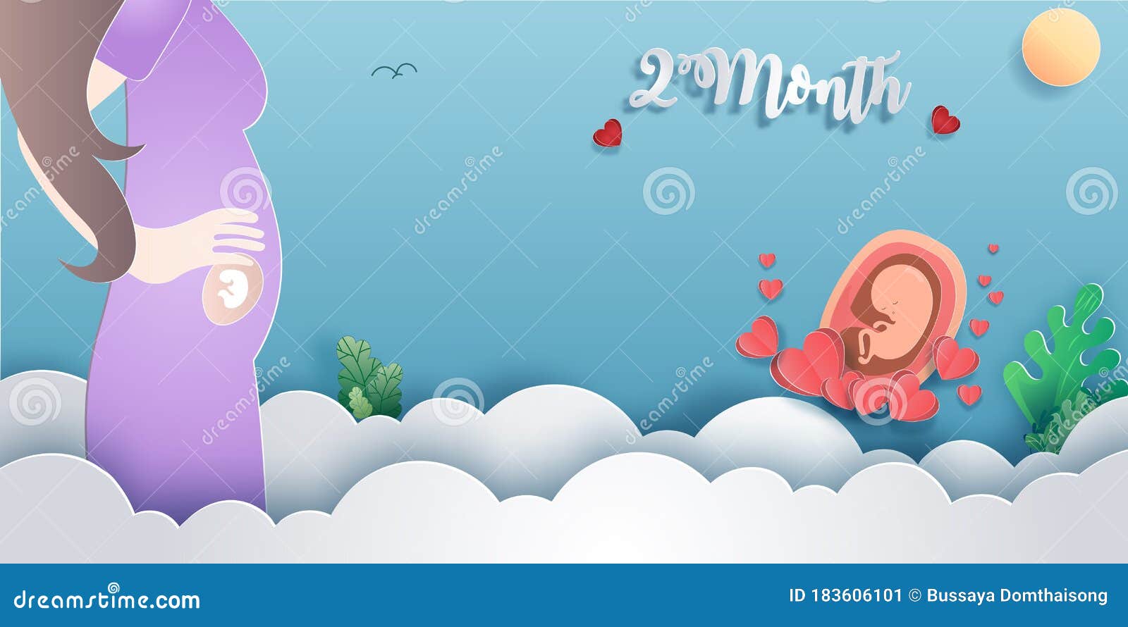 Pregnancy 2-month Stages of Development. Process of Human Fetal Growth ...