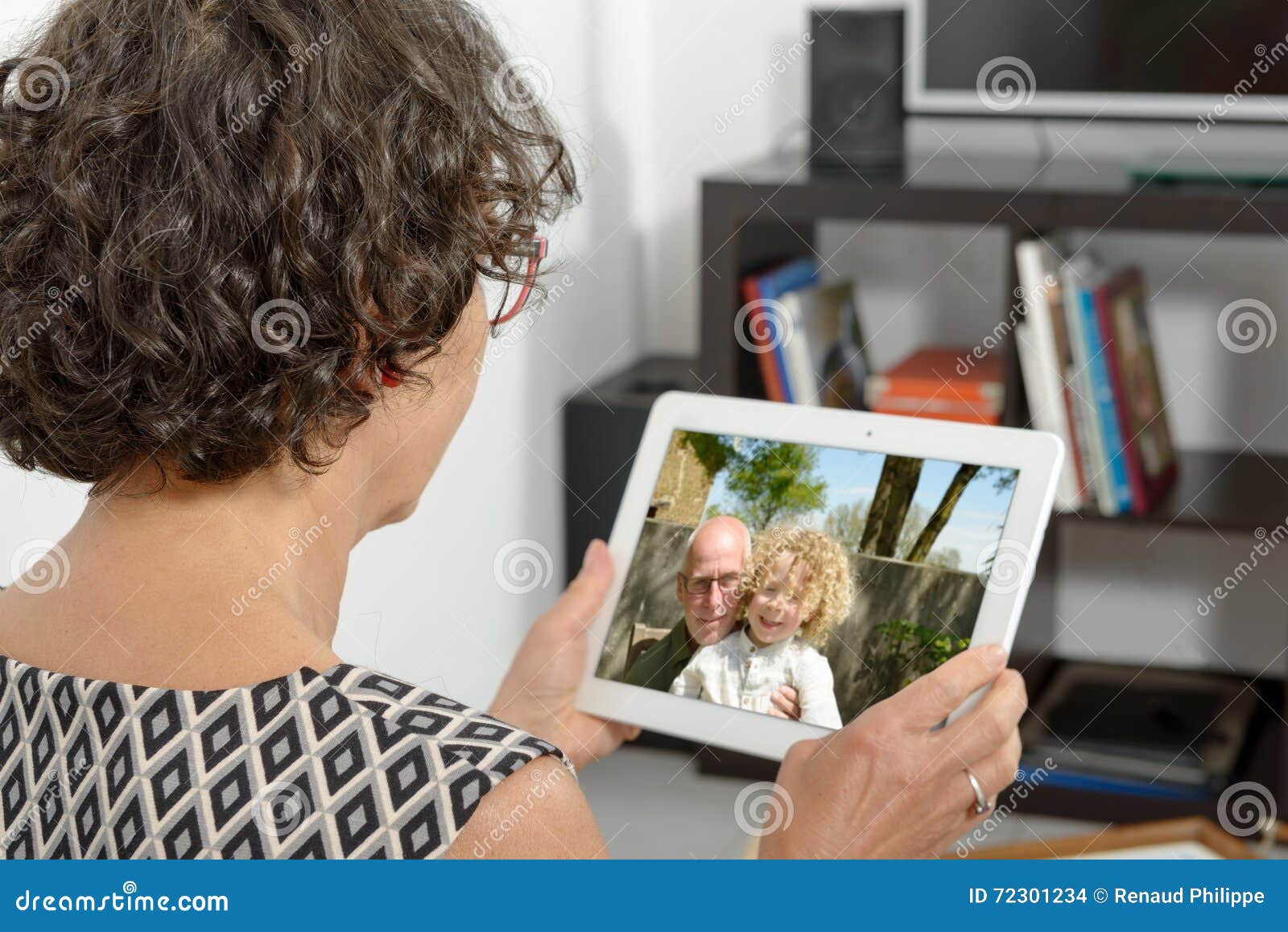 Mom Making a Distant Call on Internet Stock Photo - Image of distance ...