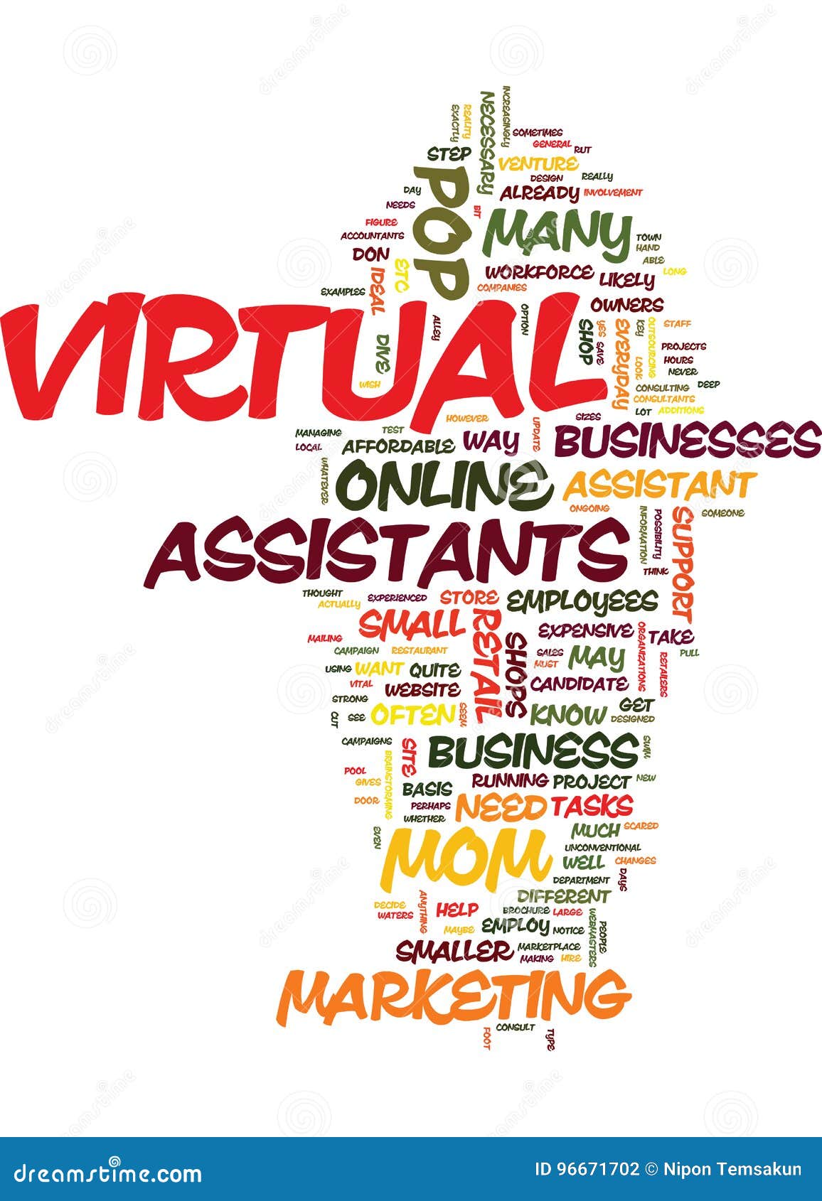 Mom and Pop and Their Virtual Assistant Text Background Word Cloud ...