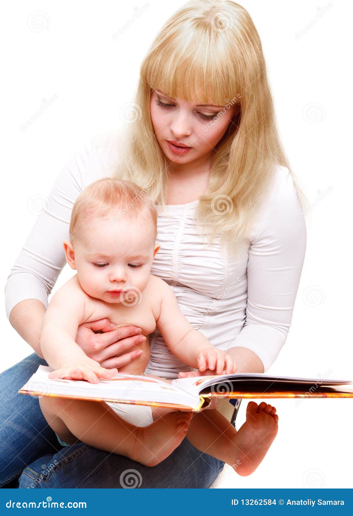 Mom reading book stock photo. Image of lovely, education - 13262584