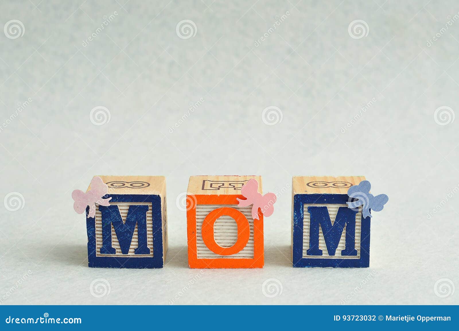 Mom Spelled with Alphabet Blocks Stock Photo - Image of letter ...