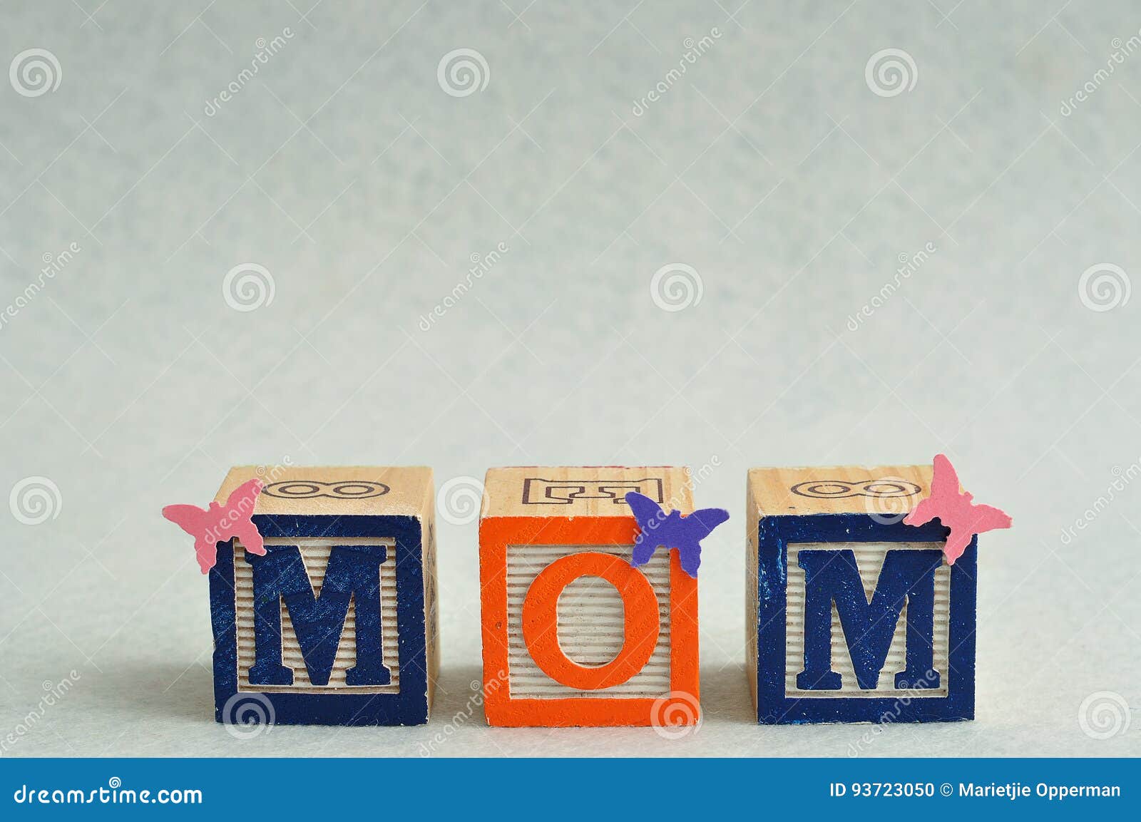 Mom Spelled with Alphabet Blocks Stock Photo - Image of learning ...