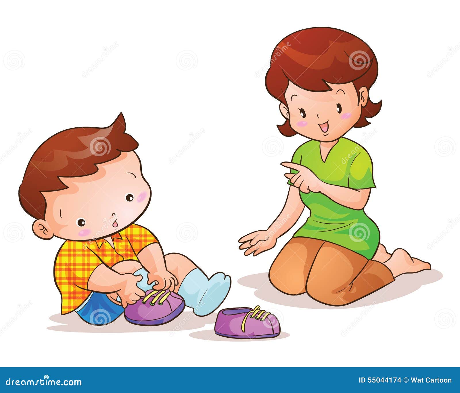 Mom teaches son wear shoes stock vector. Illustration of young - 55044174 Mom teaches son wear shoes stock vector. Illustration of young - 55044174