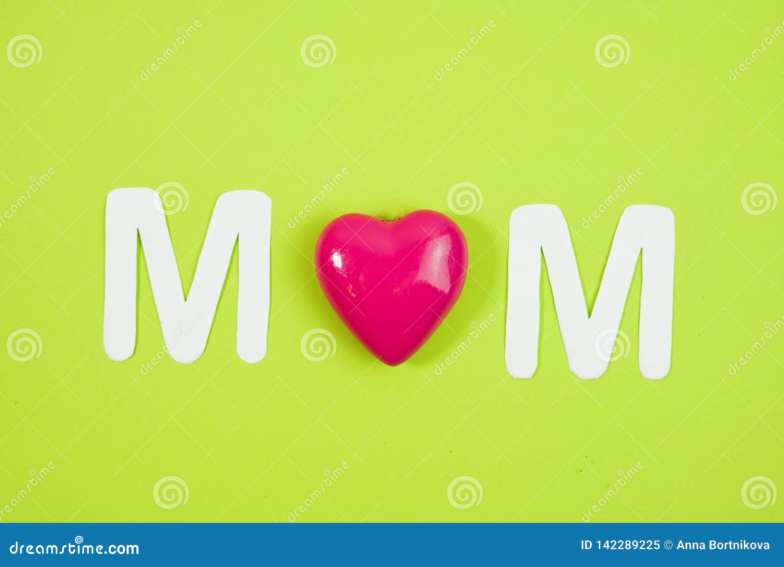 MOM Text with Hearts on Coloful Backround Stock Image - Image of mother ...