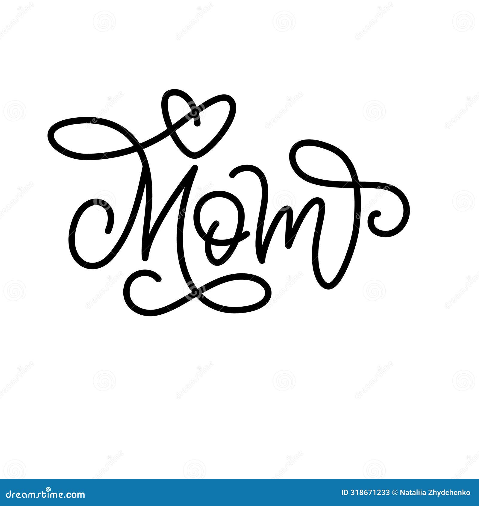 Mom vector lettering stock vector. Illustration of mother - 318671233