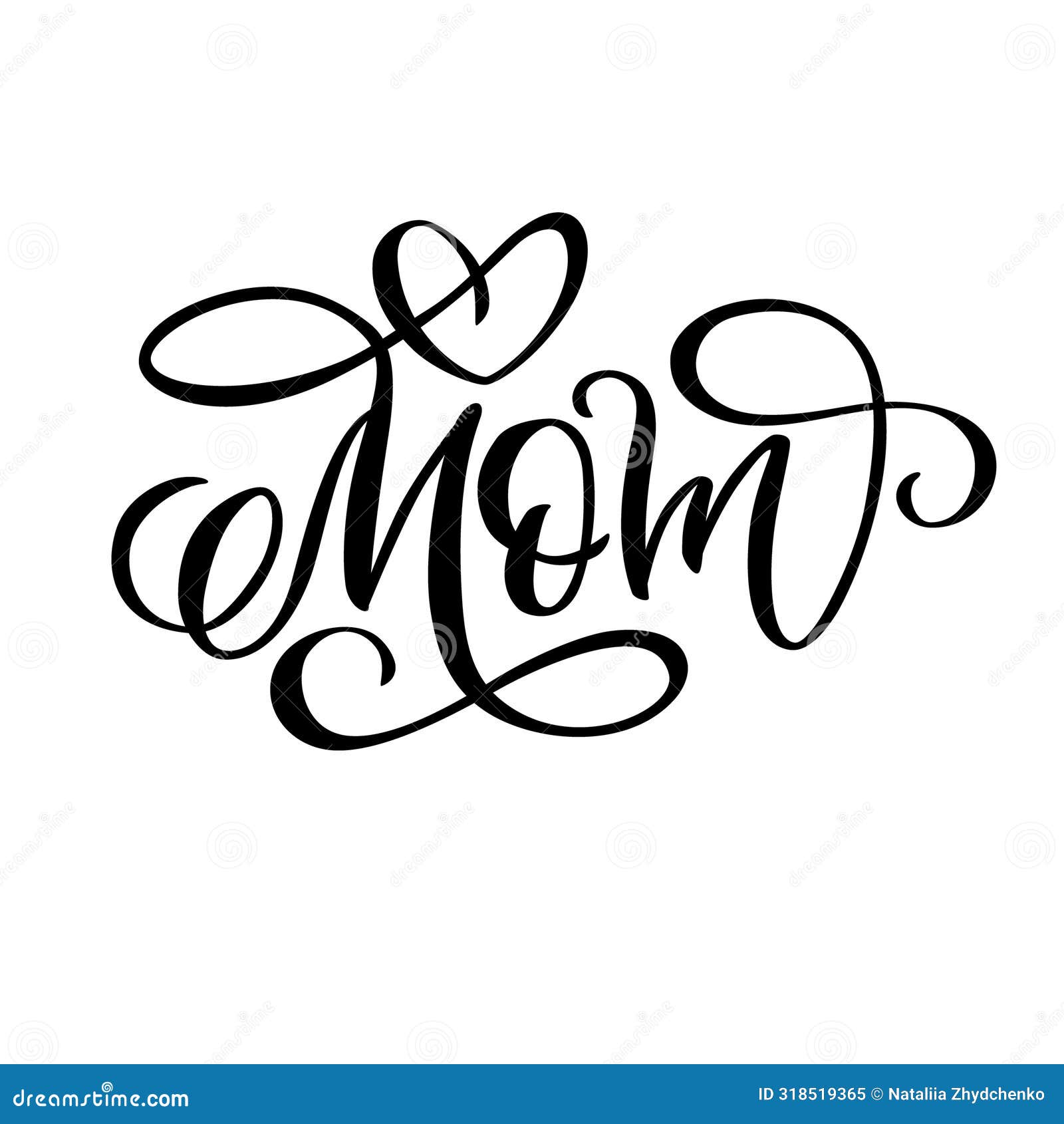 Mom vector lettering stock vector. Illustration of letters - 318519365