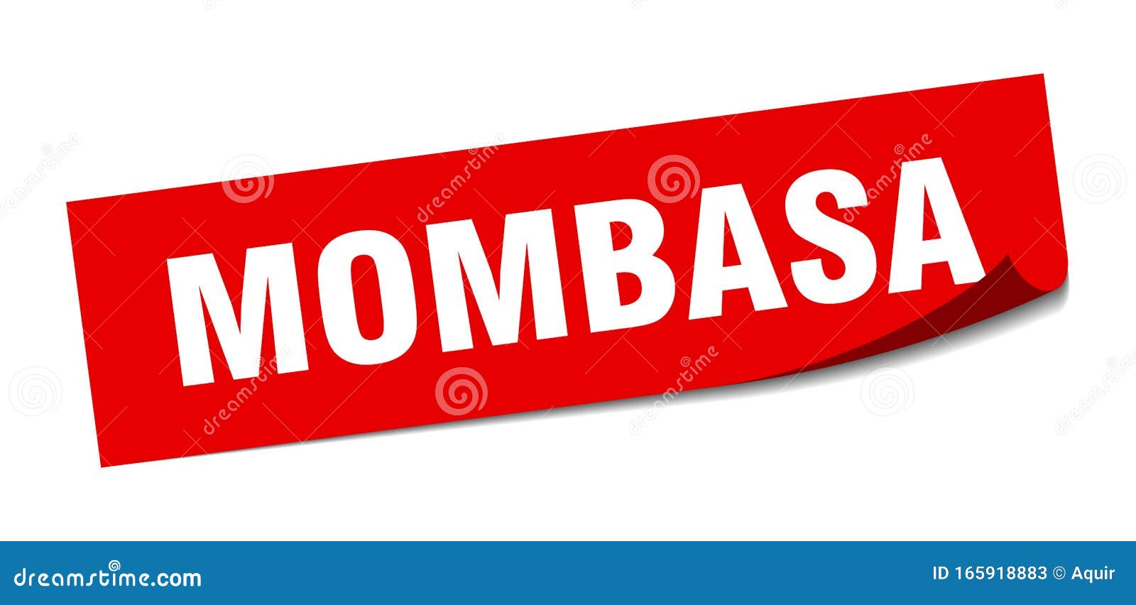 Mombasa Sticker. Mombasa Square Peeler Sign Stock Vector - Illustration ...