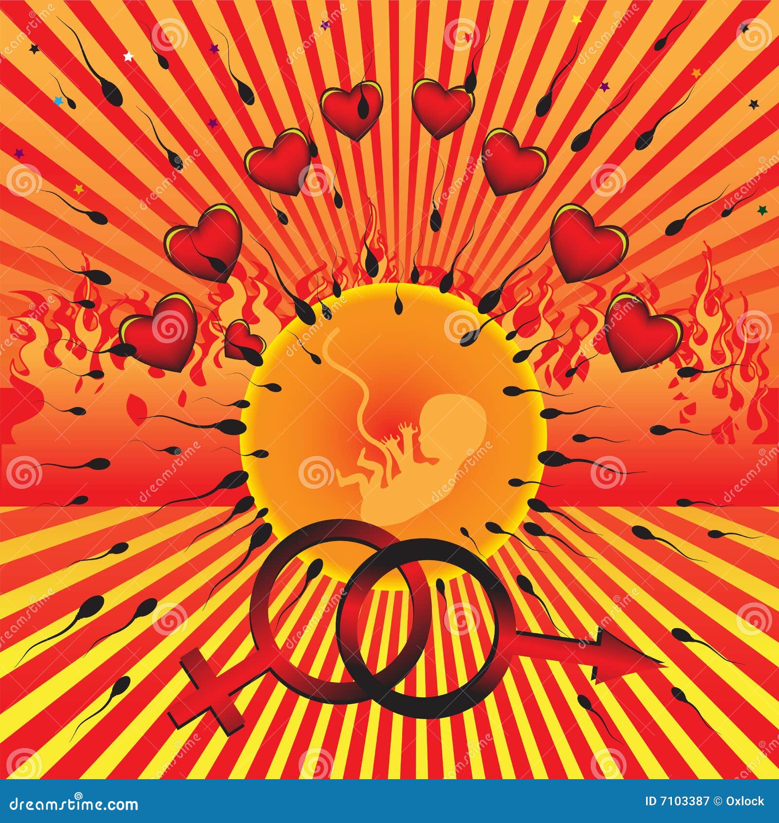 Moment of conception stock vector. Illustration of creation - 7103387