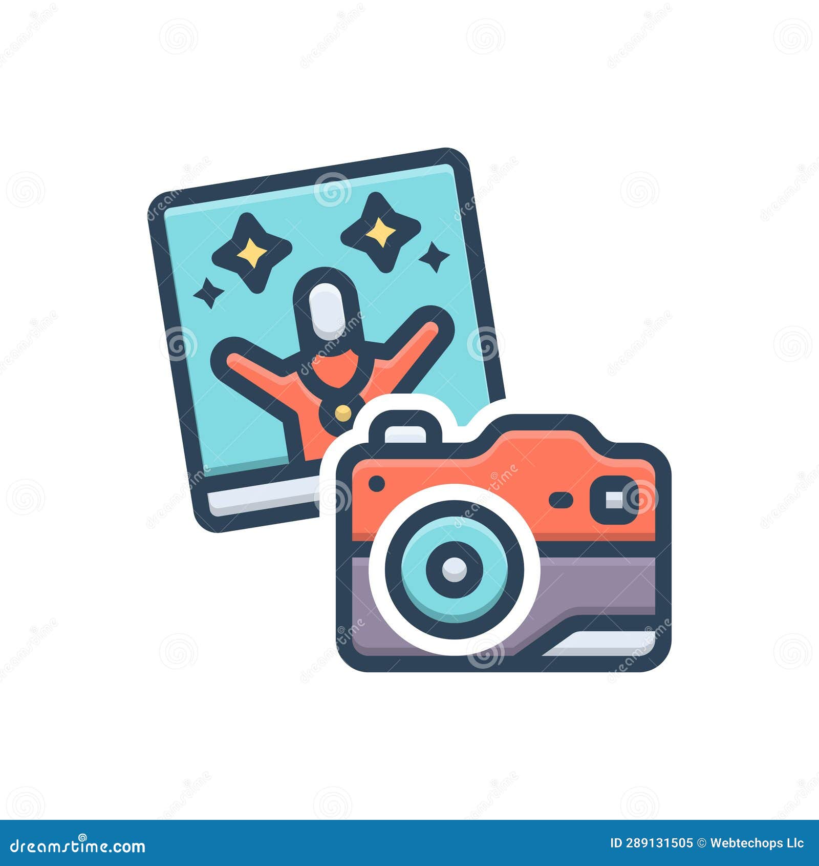 Color Illustration Icon for Moment, Memorable and Capture Stock Vector ...
