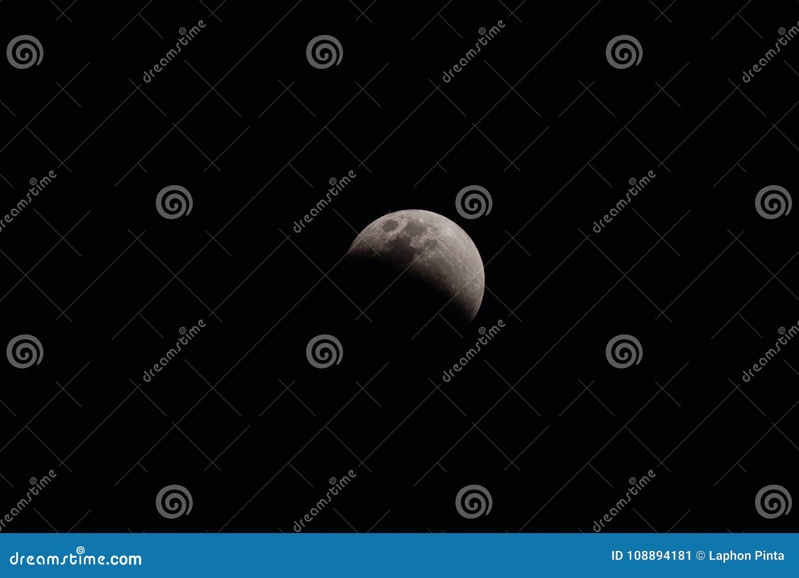 Moment of Lunar eclipse stock image. Image of satellite - 108894181