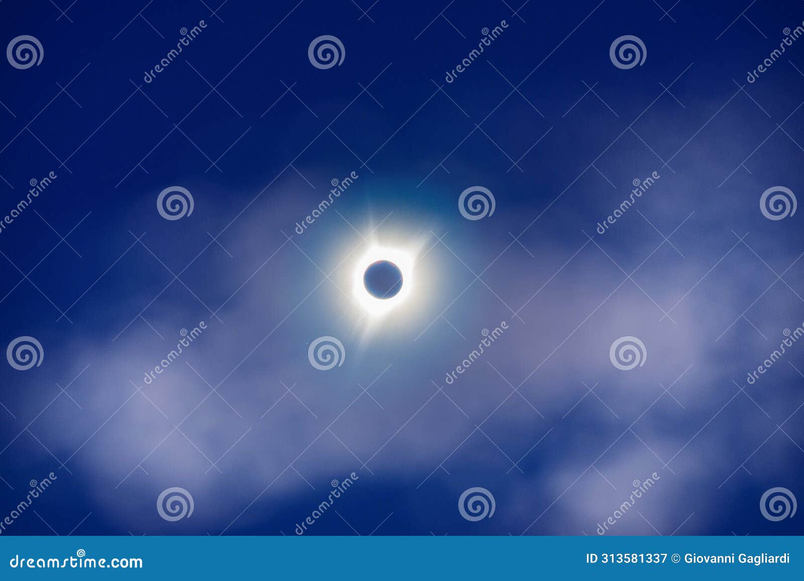 The Moment before the Solar Eclipse Totality Stock Image - Image of ...