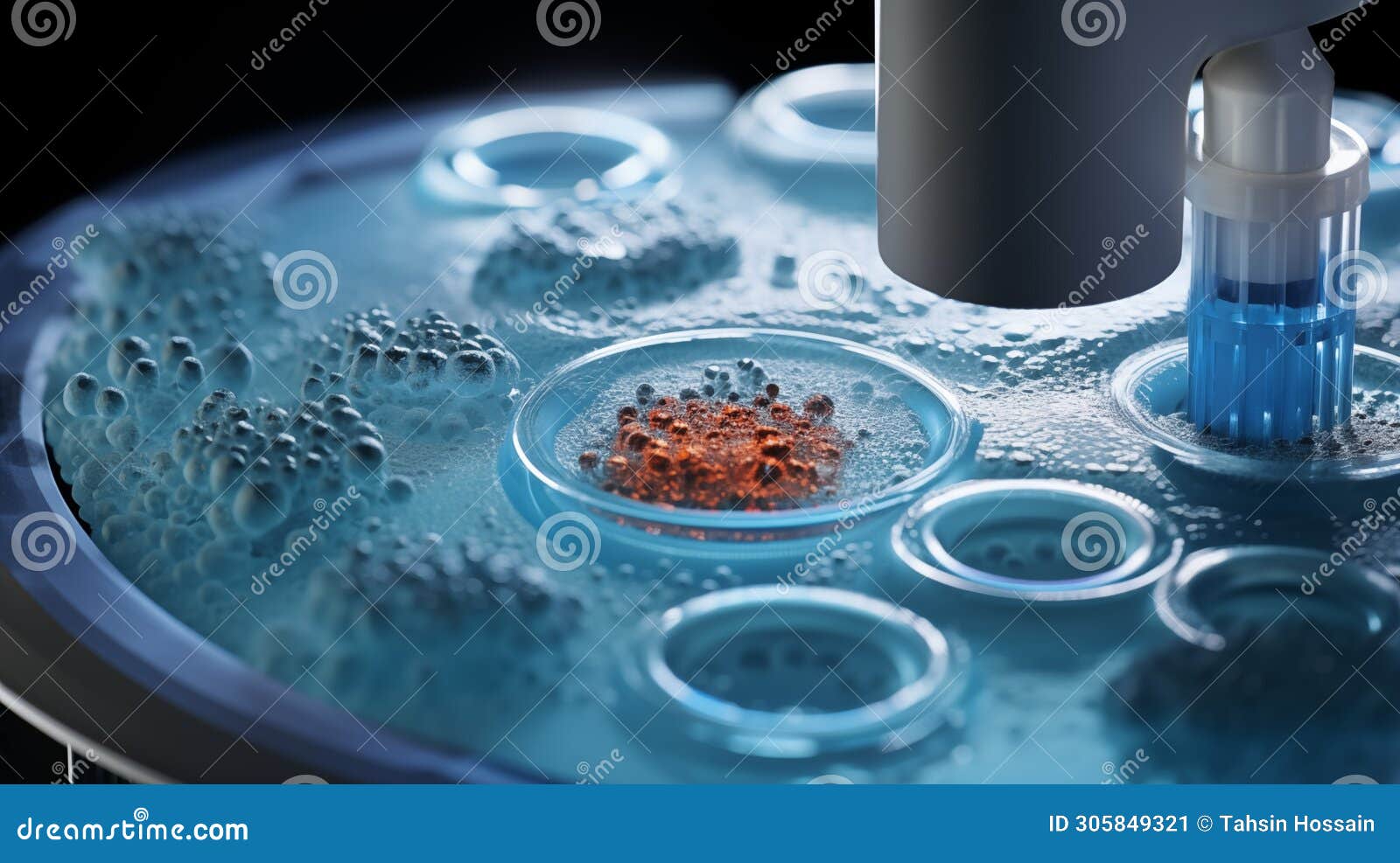 A Moment of a Virus Sample Procedure, AI-generated Stock Illustration ...