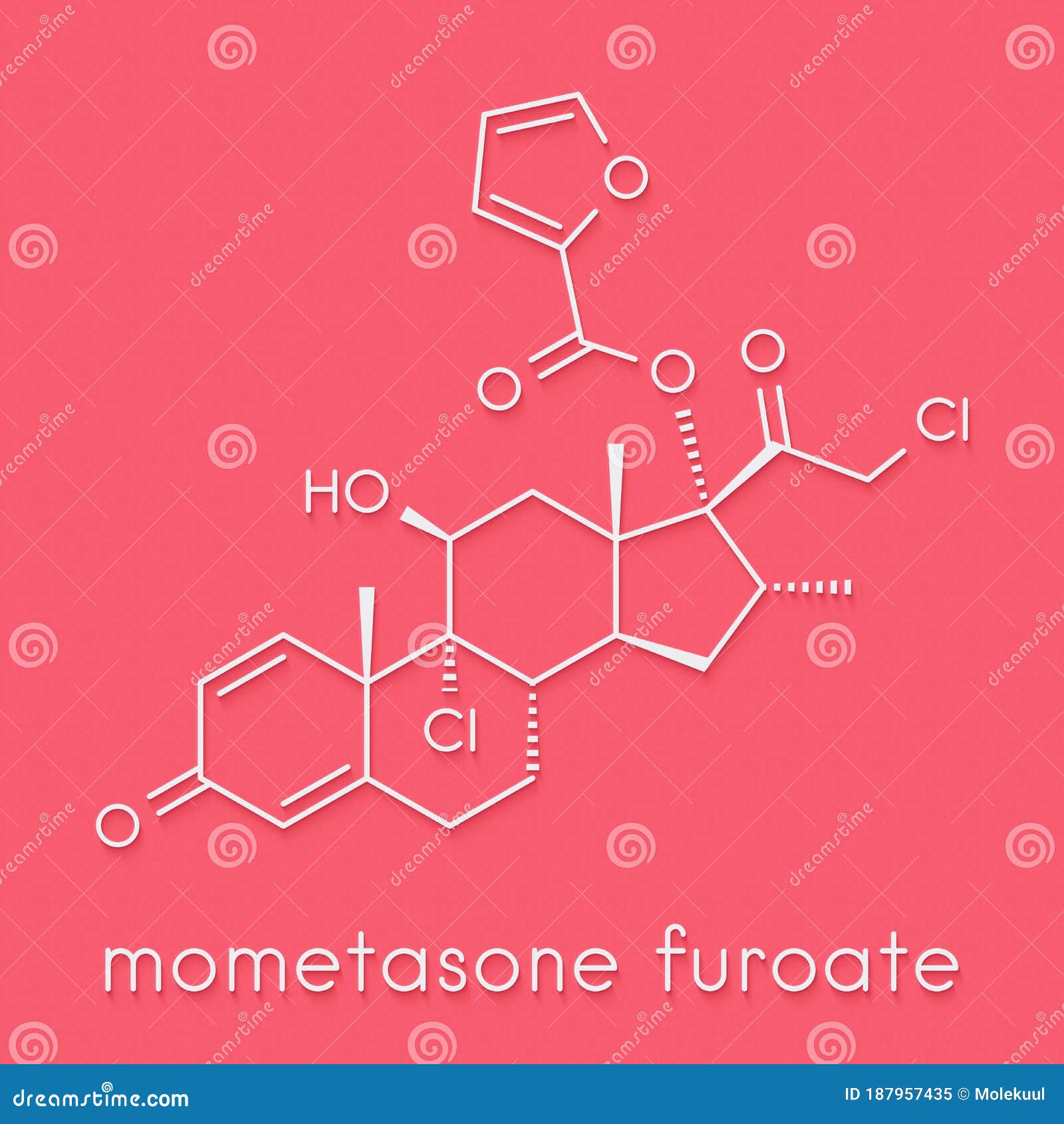 Mometasone Furoate Steroid Drug Molecule Prodrug Of Mometasone 3d