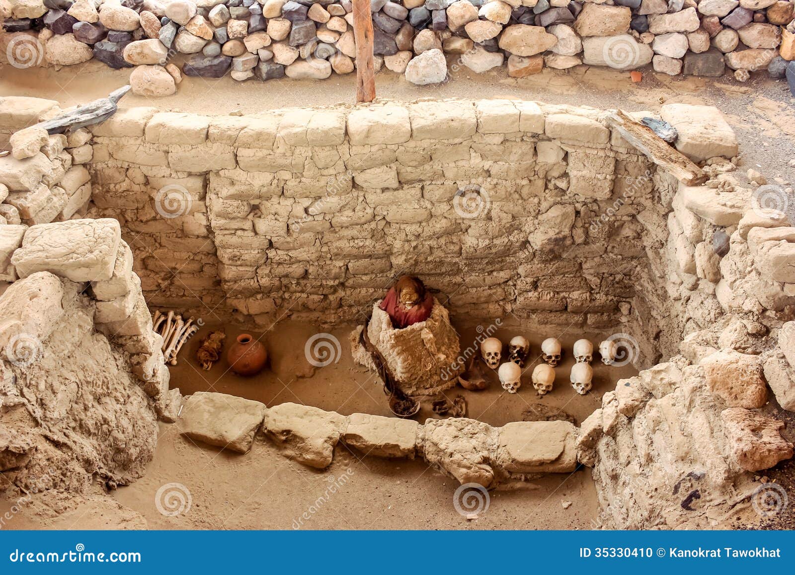 Momia peruana foto de archivo. Imagen de sepulcro, momificado - 35330410