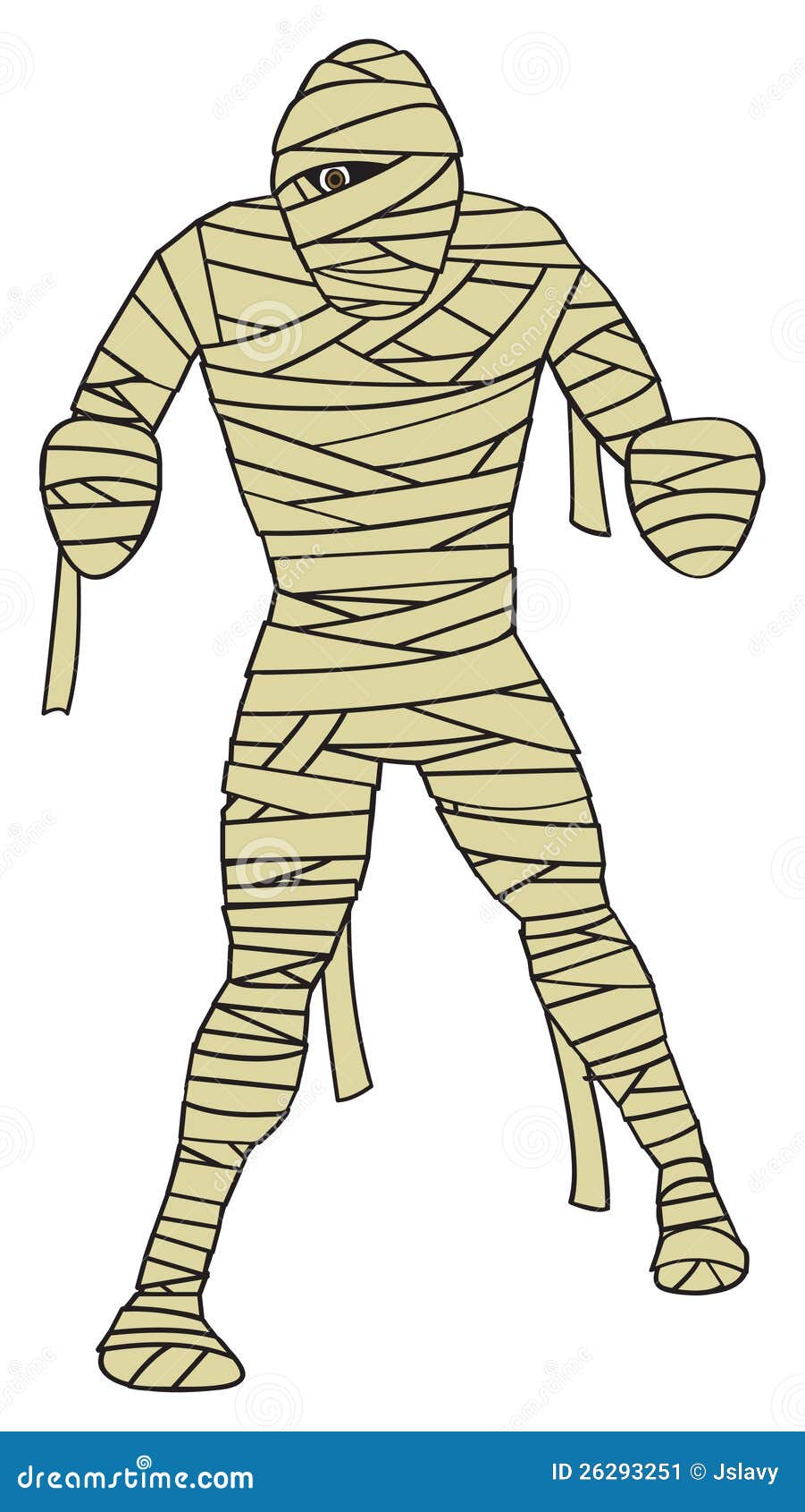 Momie de dessin animé illustration de vecteur. Illustration du animé ...