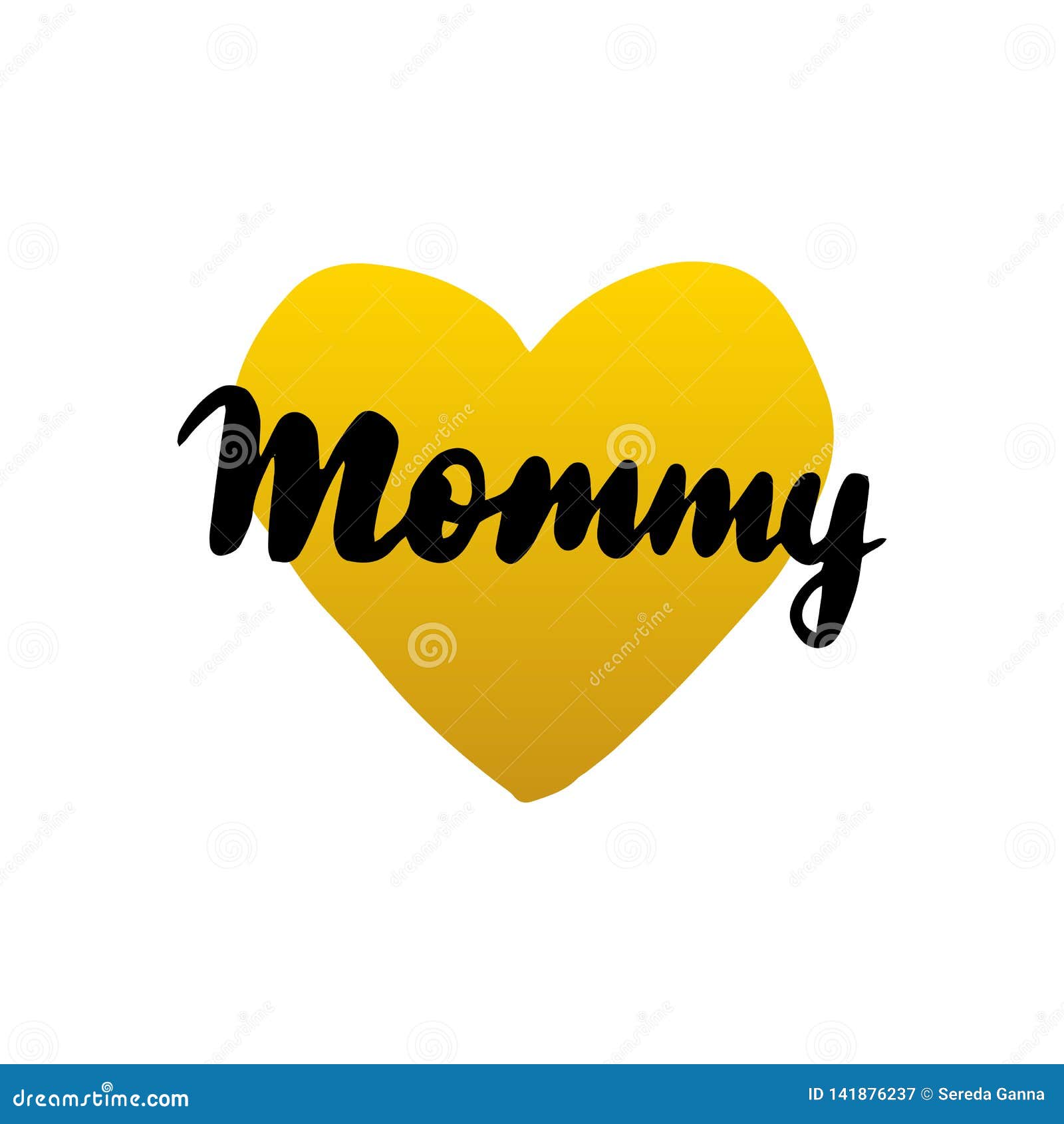 Mommy Handwritten Lettering Stock Vector - Illustration of quote, drawn ...
