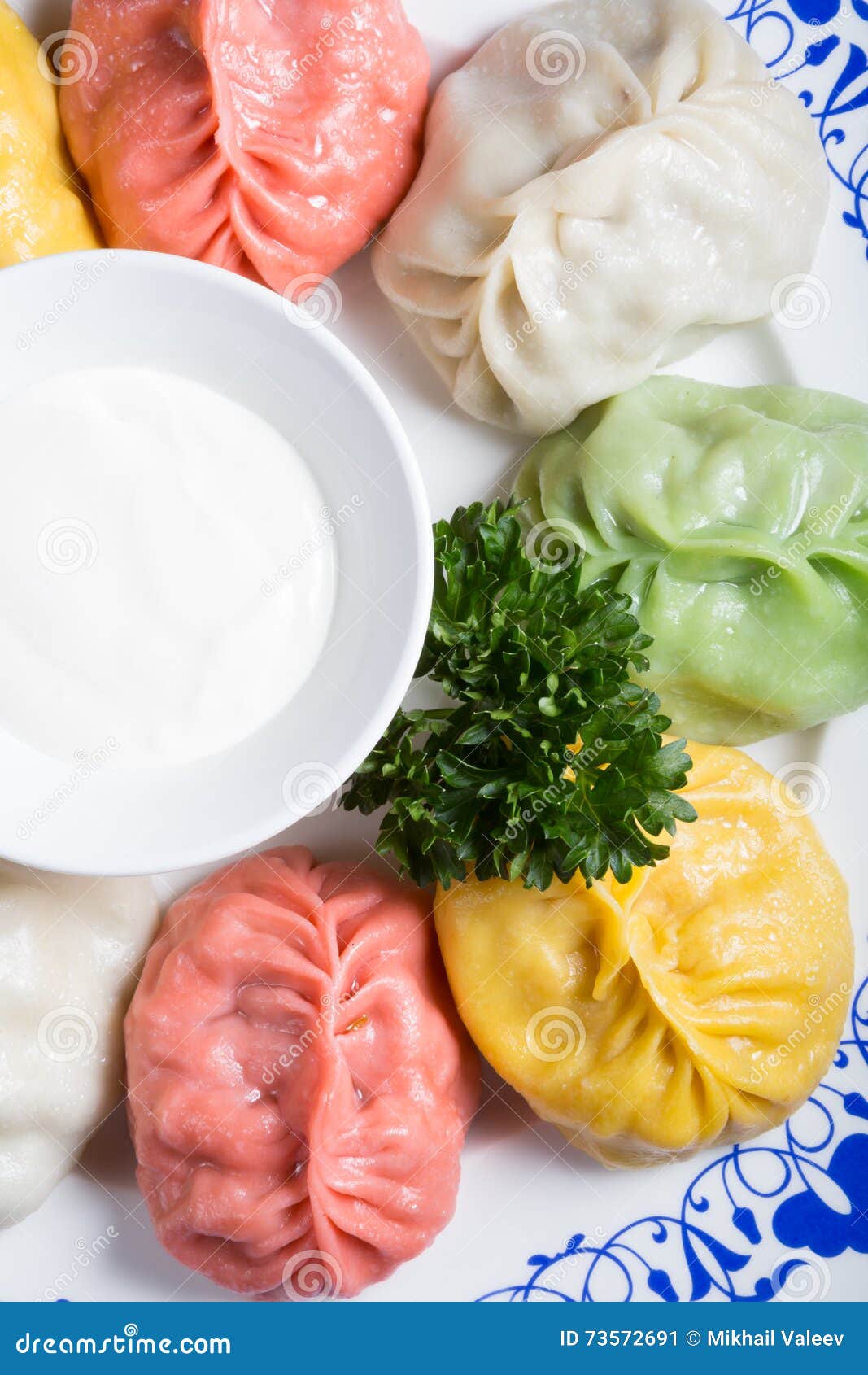 Momos in different colours stock image. Image of cooking - 73572691