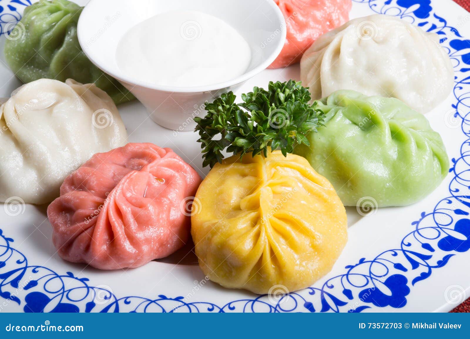 Momos in different colours stock image. Image of manty - 73572703