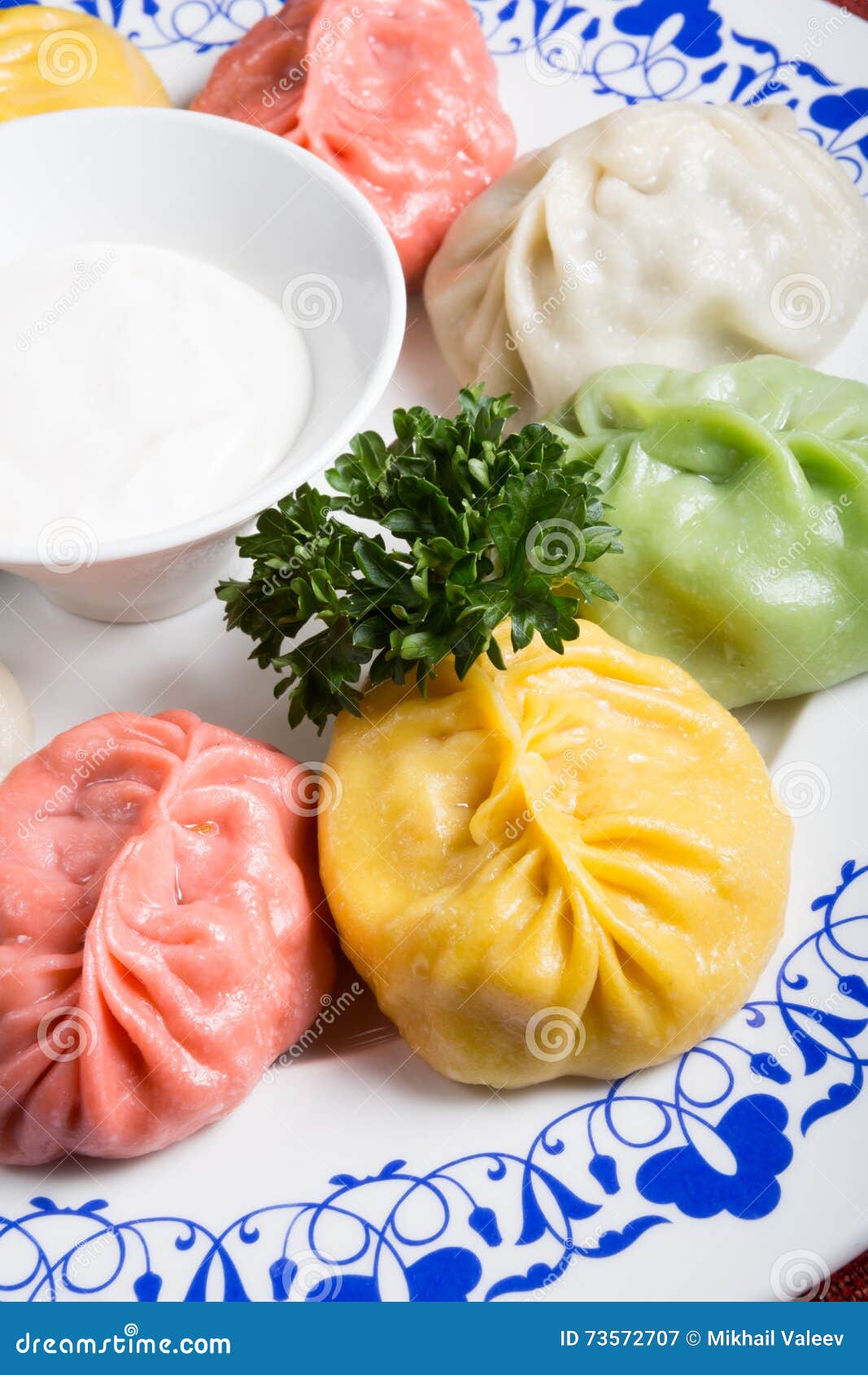 Momos in different colours stock image. Image of cooking - 73572707