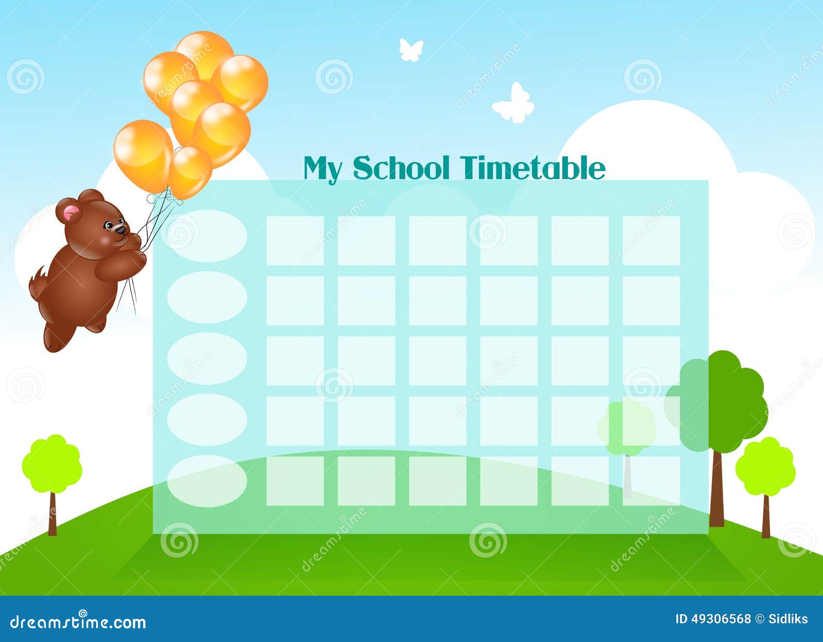 Mon horaire d'école illustration stock. Illustration of heureux - 49306568