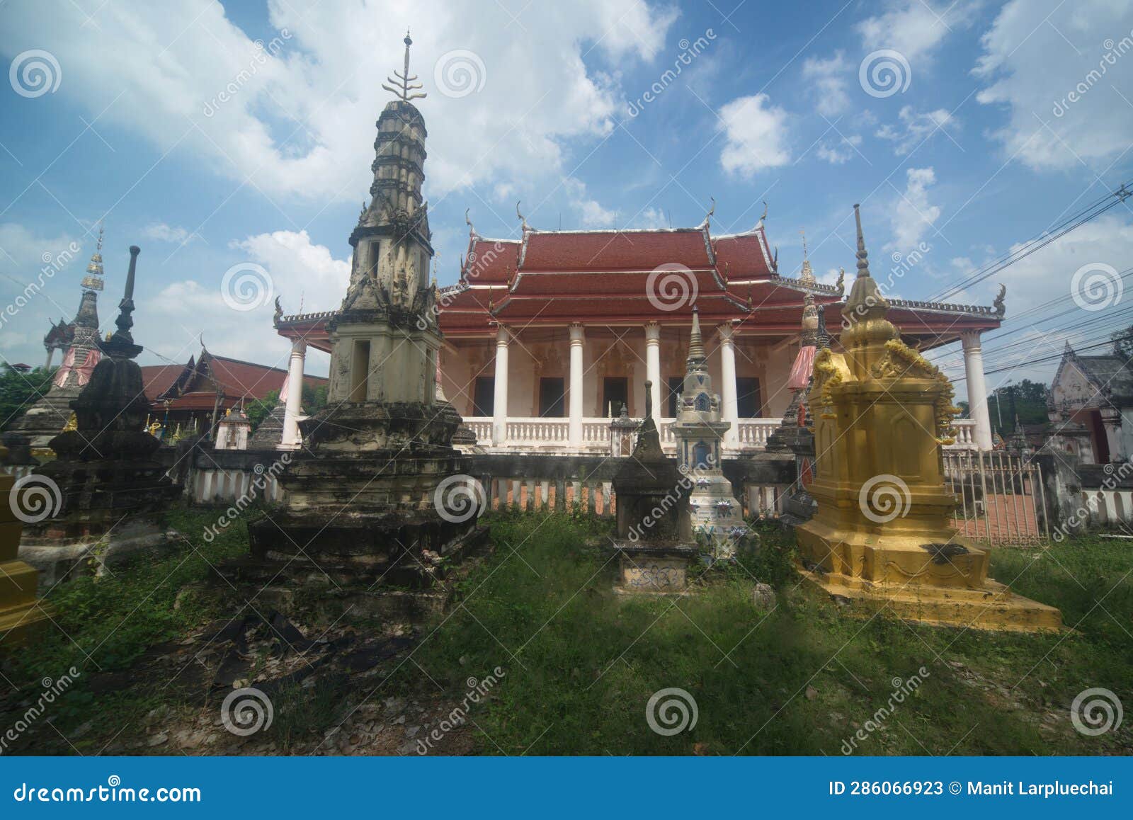 Mon-style Churches and Pagodas are Built on Square Bases at Wat ...