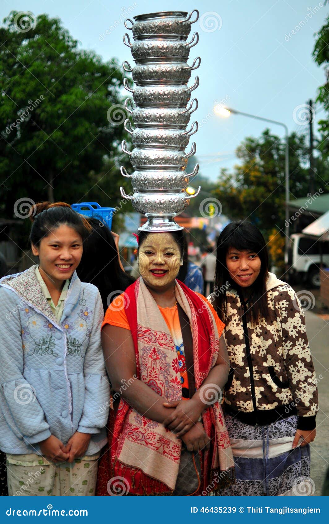 Mon tribes editorial stock image. Image of burmese, children - 46435239