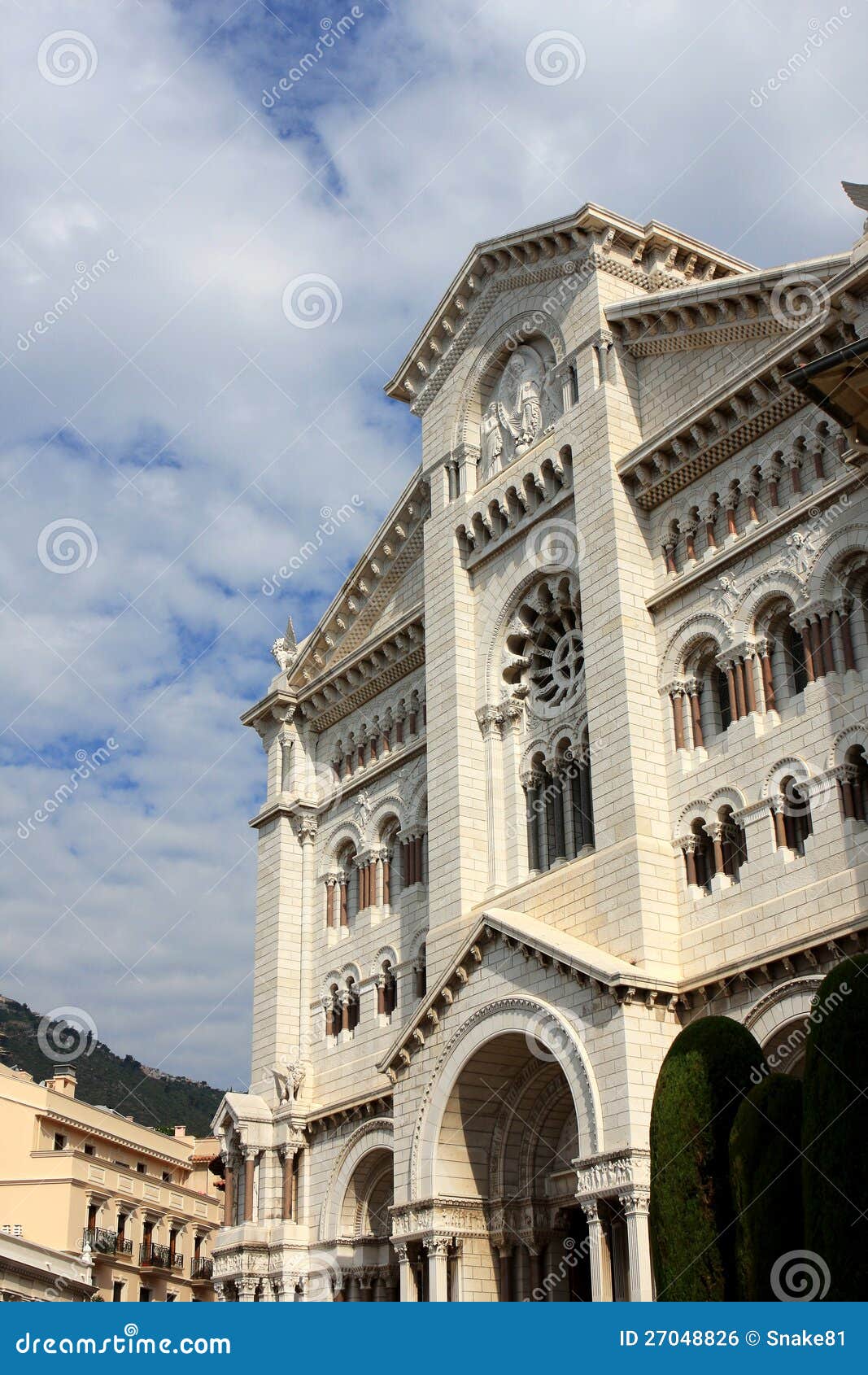 Monaco cathedral stock photo. Image of ville, monaco - 27048826