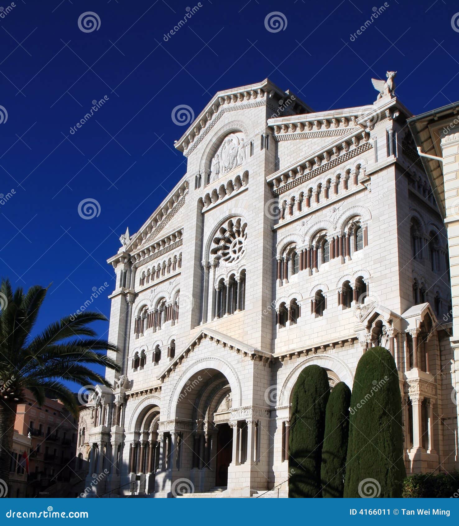 Monaco Cathedral stock image. Image of carlo, monument - 4166011