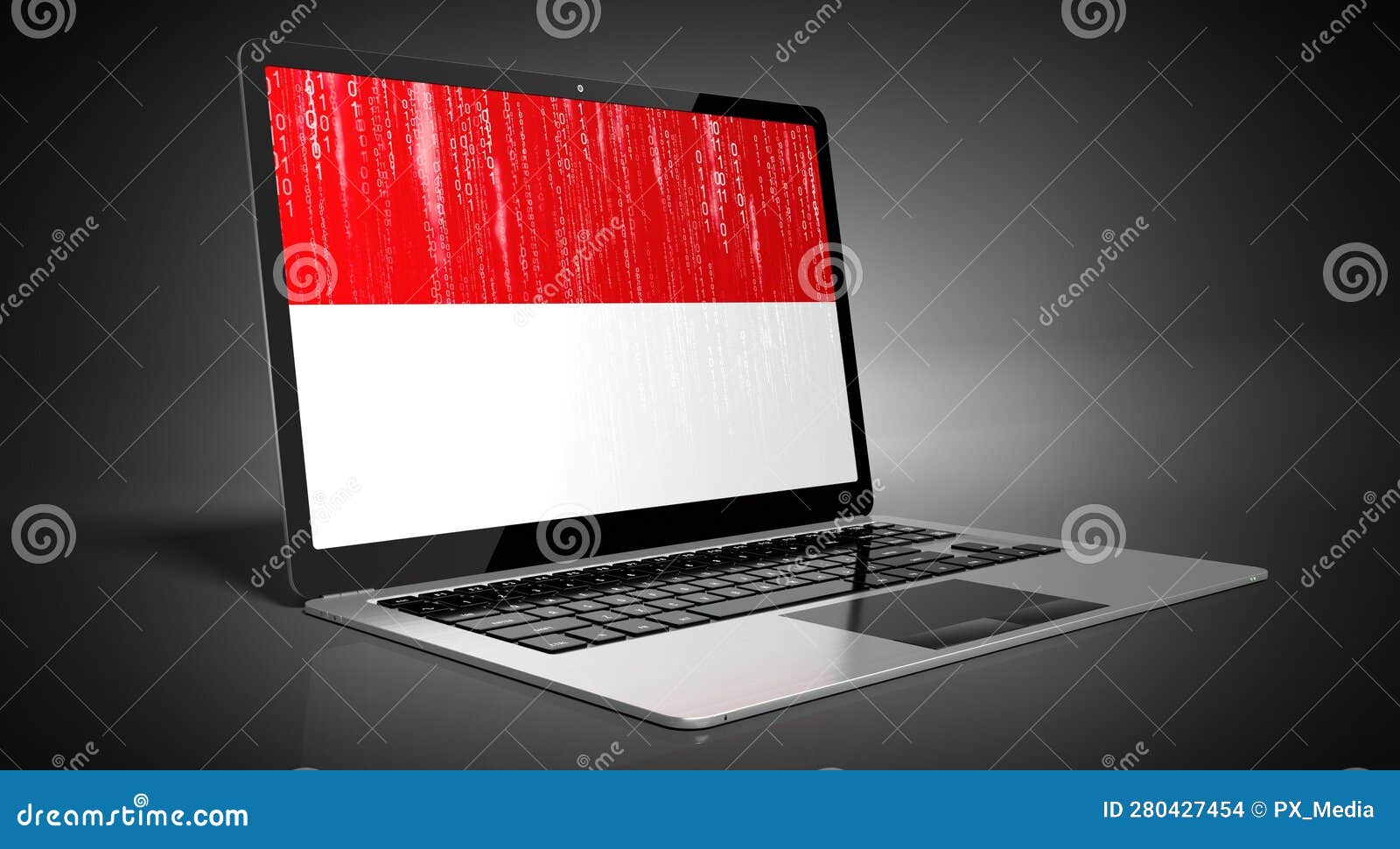Monaco - Country Flag and Binary Code on Laptop Screen Stock ...