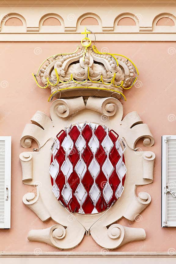 Monaco crest editorial photography. Image of design, coat - 25595707