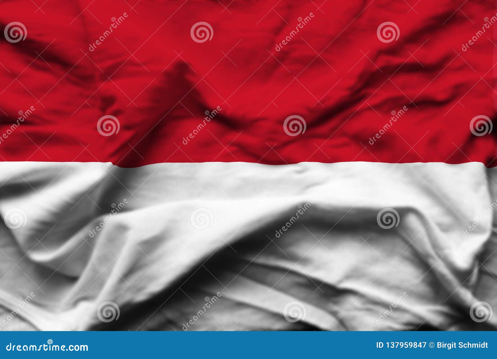 Monaco Realistic Flag Illustration. Stock Illustration - Illustration ...