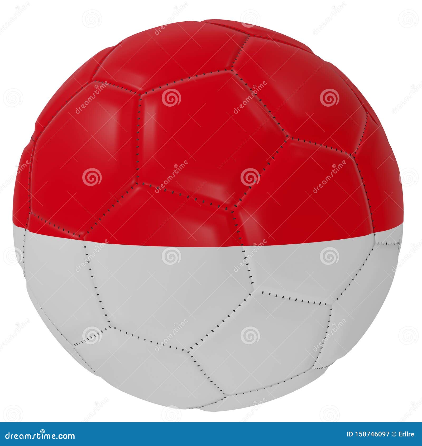 Monaco Flag on a Soccer Ball Stock Illustration - Illustration of ...