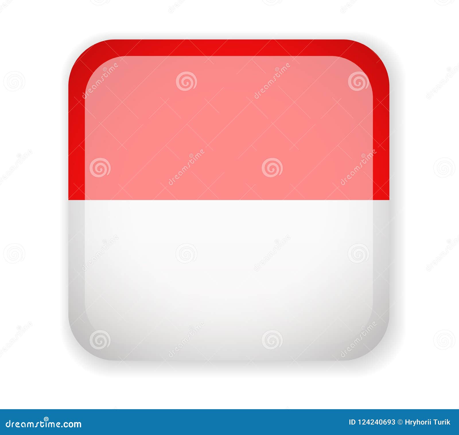 Monaco Flag. Square Bright Icon on a White Background Stock ...