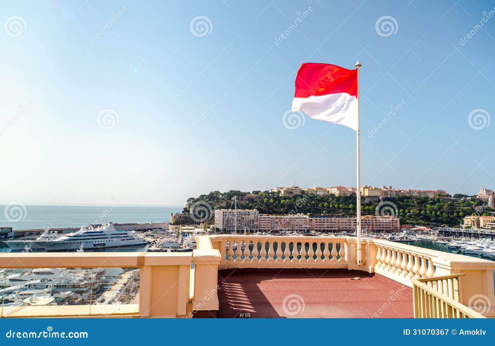 Monaco flagga fotografering för bildbyråer. Bild av tecken - 31070367