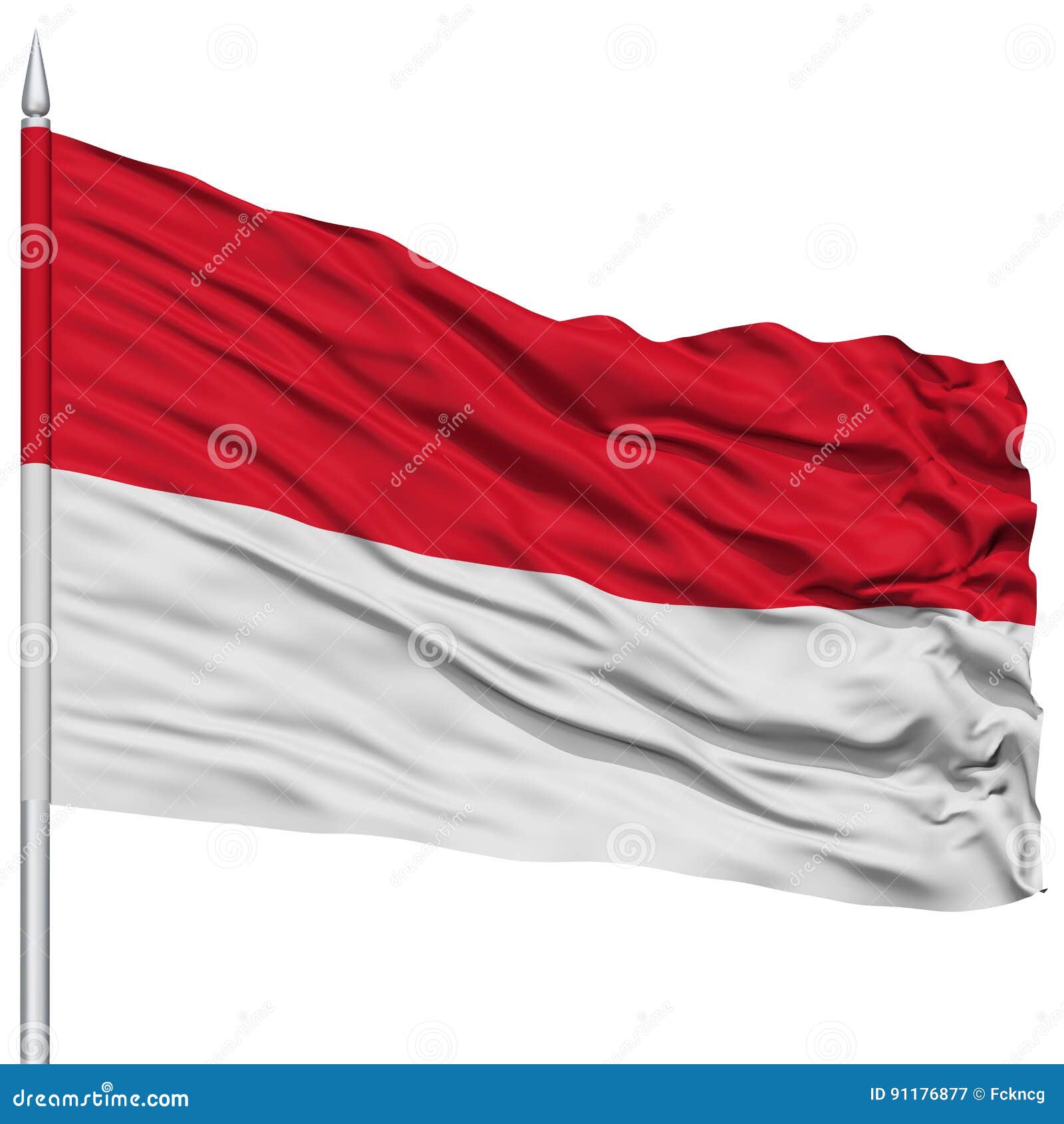 Monaco-Flagge Auf Fahnenmast Stock Abbildung - Illustration von monaco ...