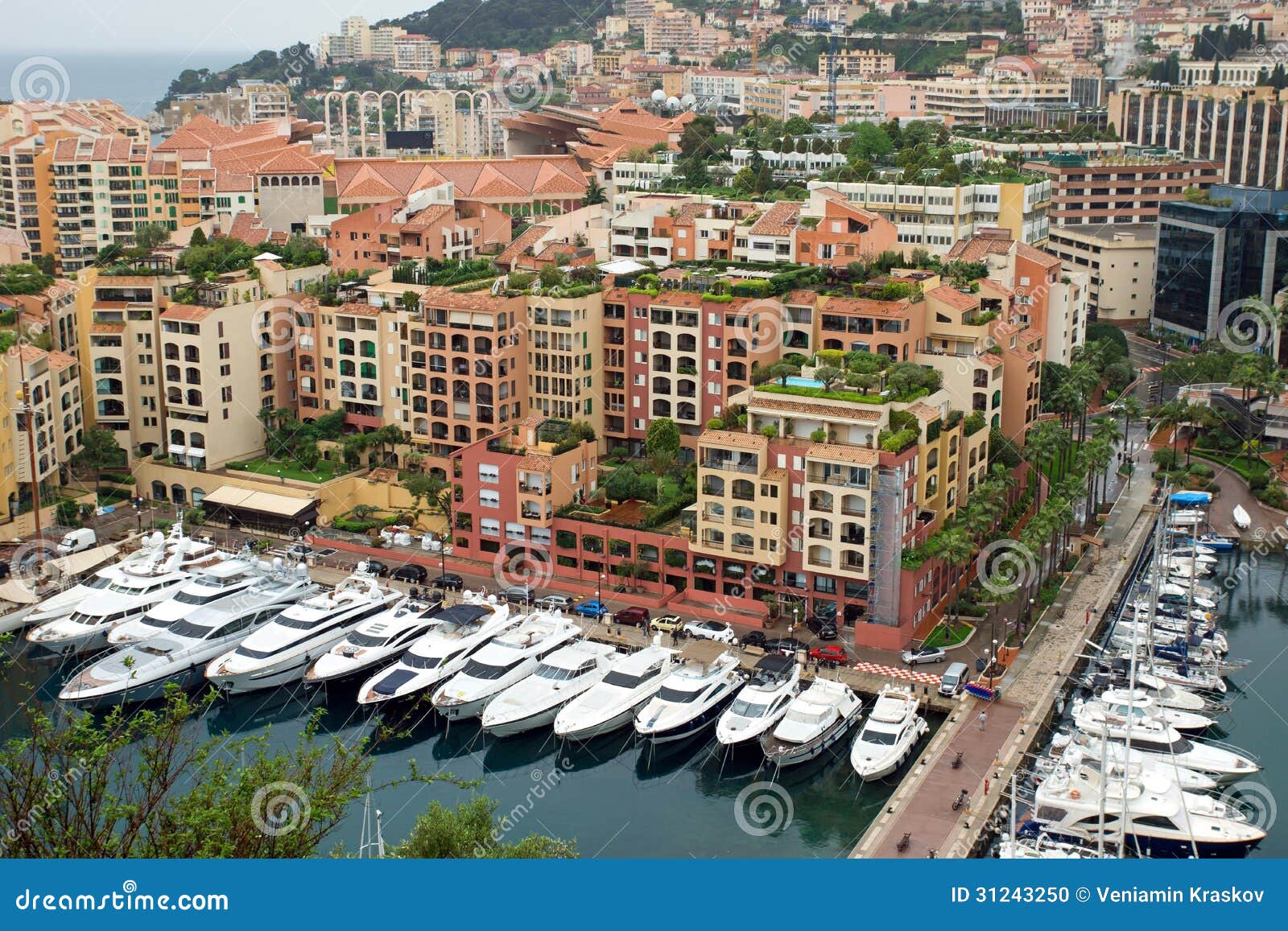 Monaco - Fontvieille hamn arkivfoto. Bild av europa, destination - 31243250