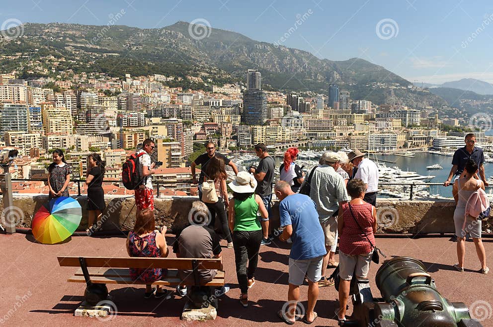 Monaco - June 20, 2019: Crowd Tourists in the Centr of Monaco Editorial ...