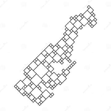 Monaco Map from Black Pattern from a Grid of Squares of Different Sizes ...