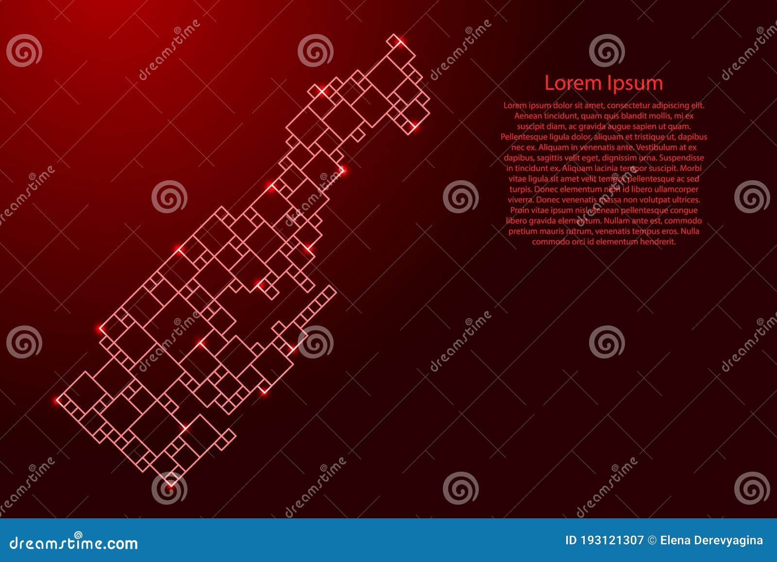 Monaco Map from Red Pattern from a Grid of Squares of Different Sizes ...