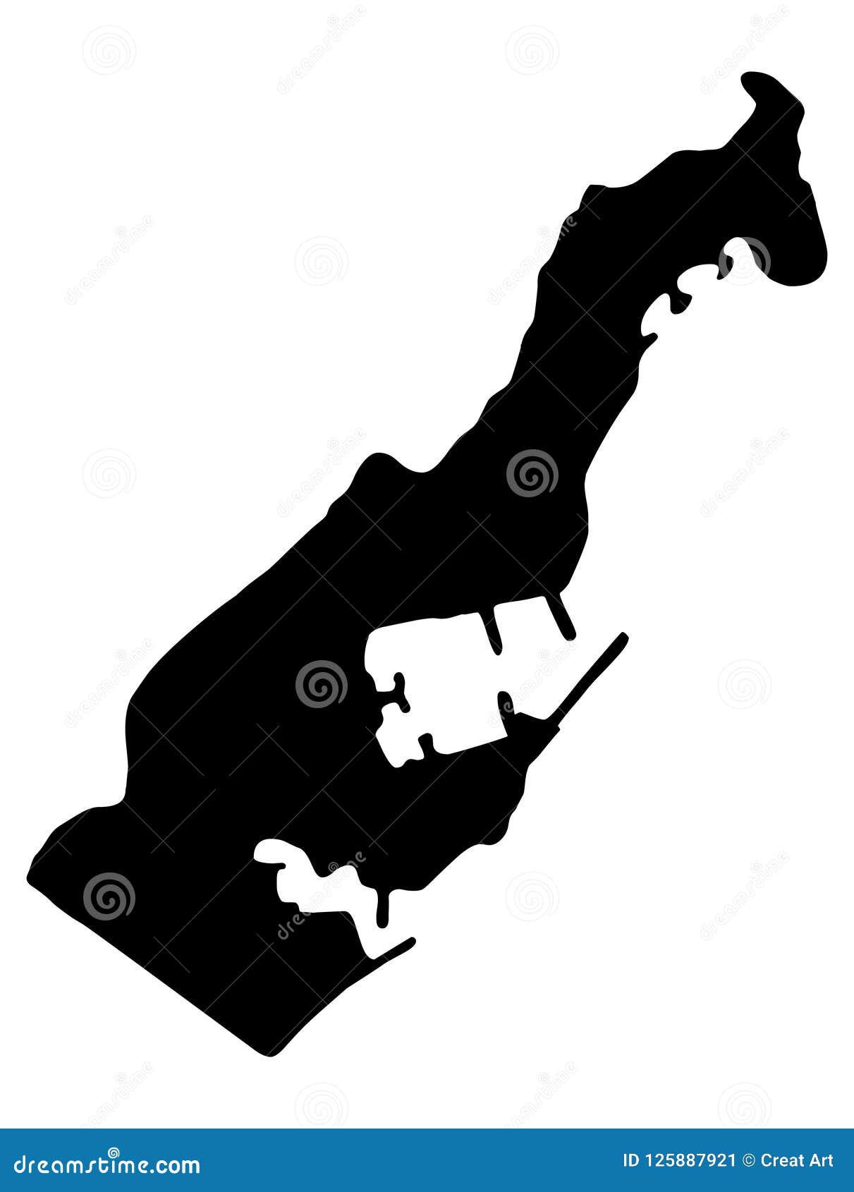 Monaco Map Silhouette Vector Illustration Stock Vector - Illustration ...