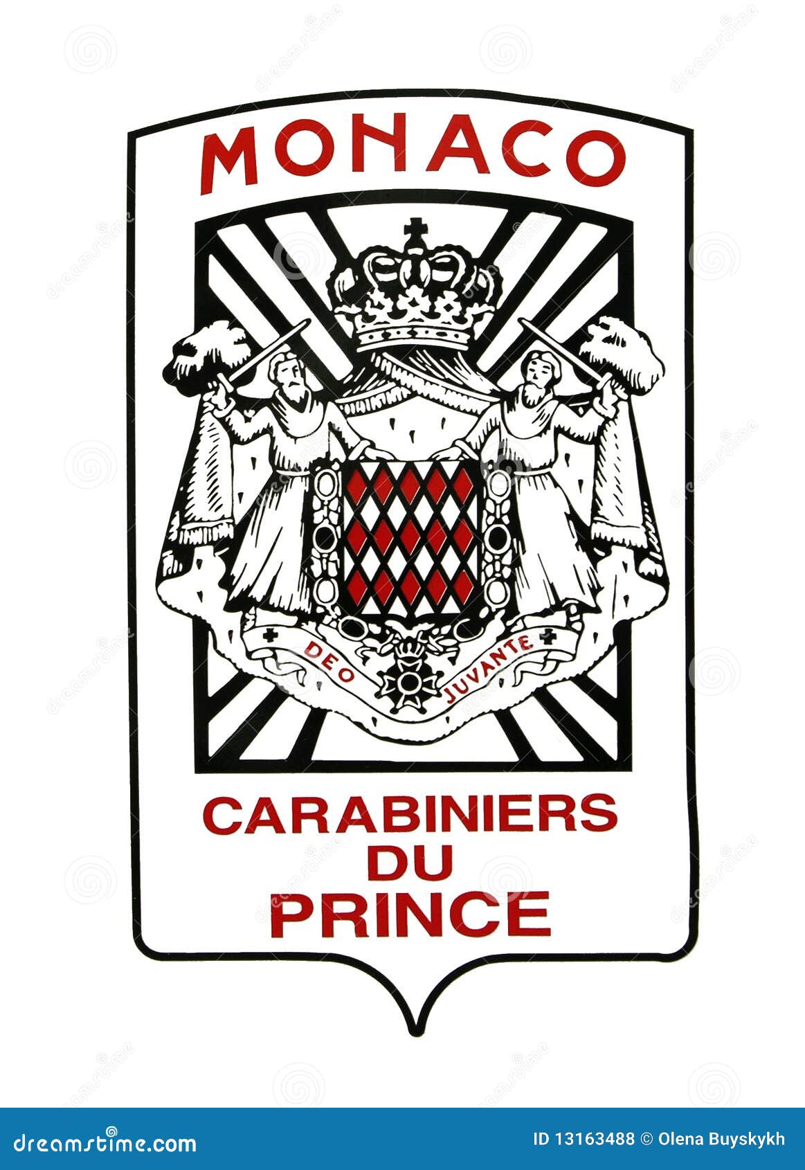 Monaco Military Coat of Arms Editorial Stock Photo - Image of frame ...