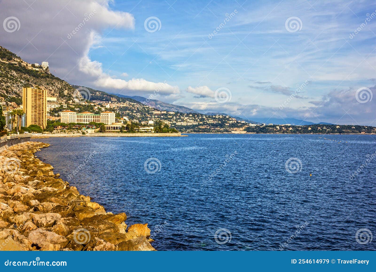 Monaco and Monte Carlo Principality Seafront Stock Image - Image of ...